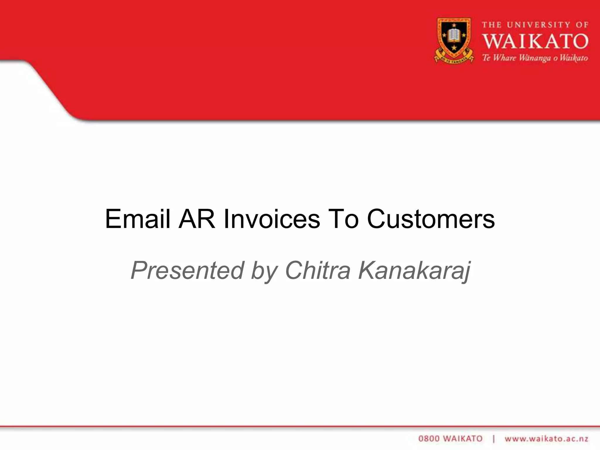 Email AR Invoices to Customers | PPTX