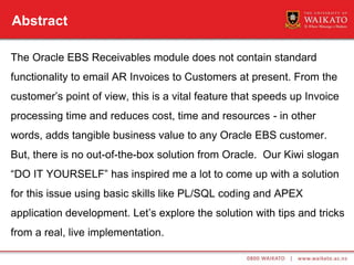 Email AR Invoices to Customers | PPTX