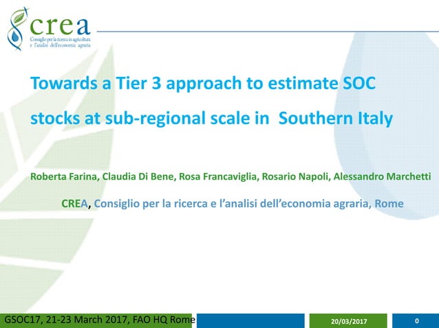 Towards a Tier 3 approach to estimate SOC stocks at sub-regional scale ...