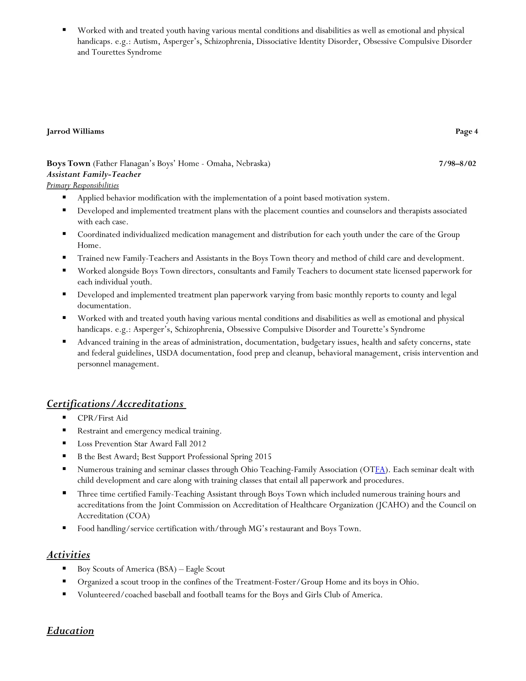 JW Resume | PDF