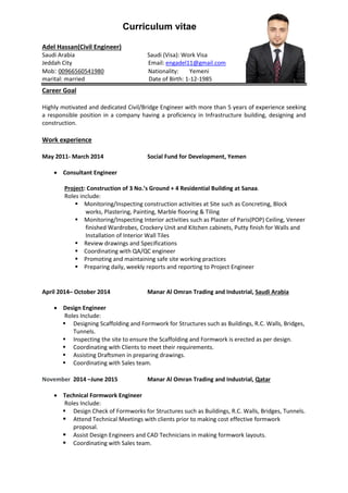adel hassan(CV) | PDF