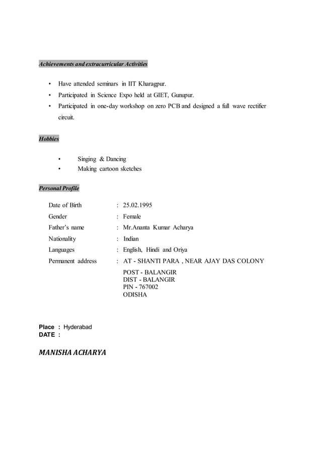 manisha Resume 1 | PDF