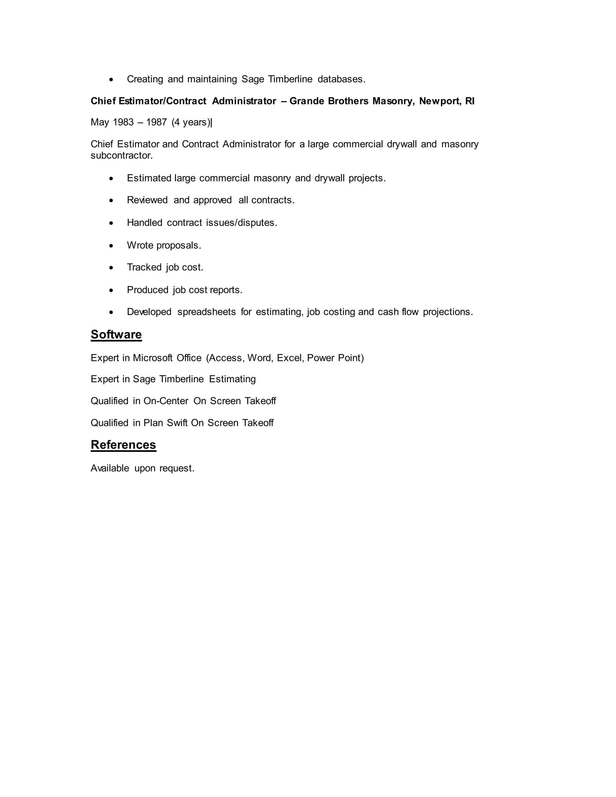 Anthony C Domenico Resume | DOCX