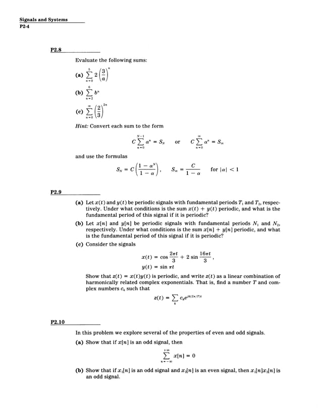 Signal and Systems part i | PDF
