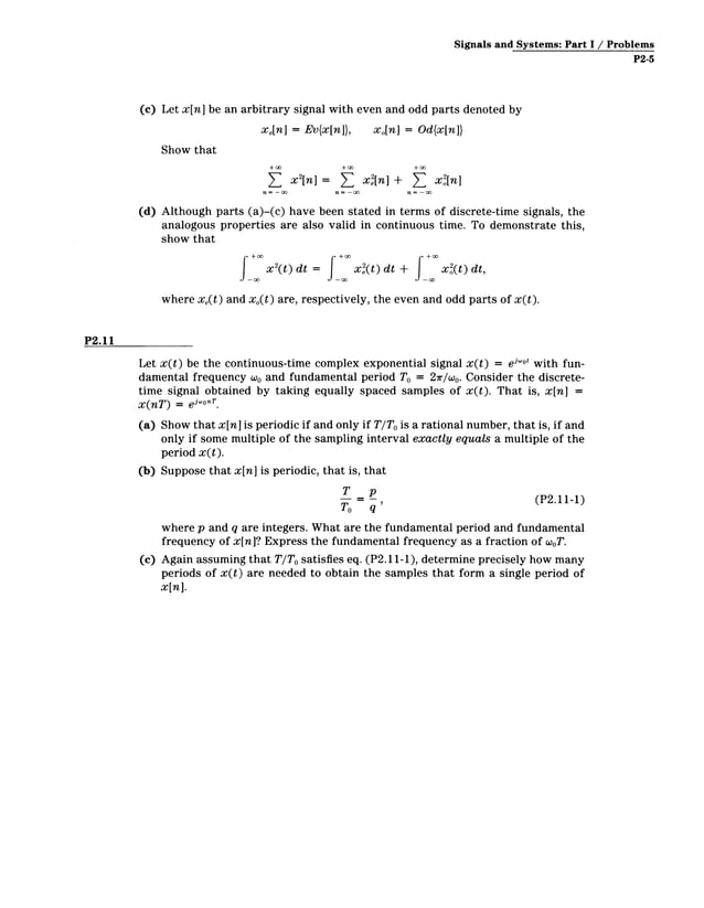Signal and Systems part i | PDF