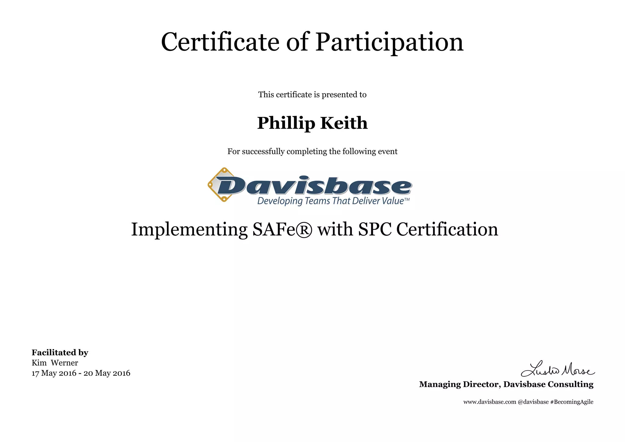 SAFe Completion Certificate | PDF