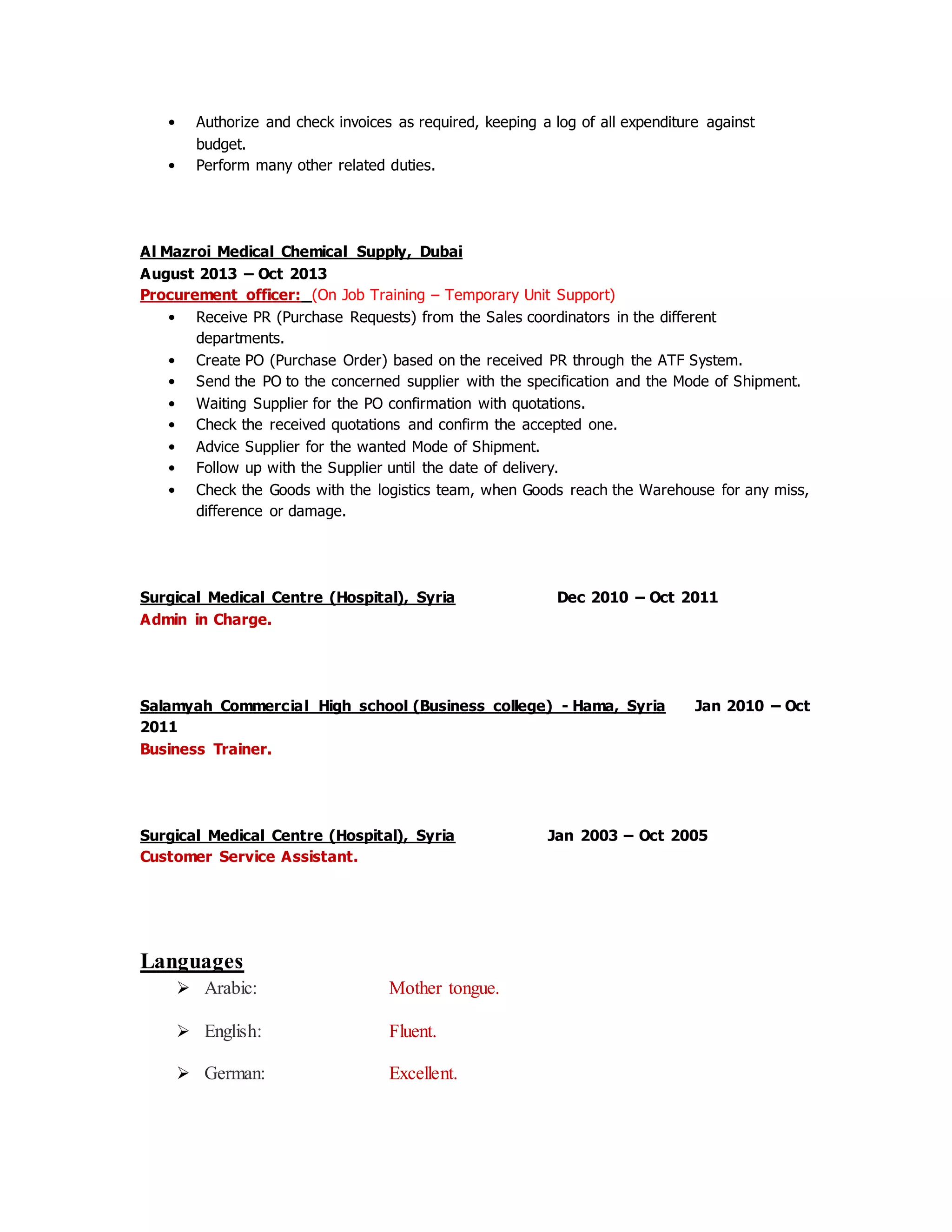 Osama Faraj Resume | PDF