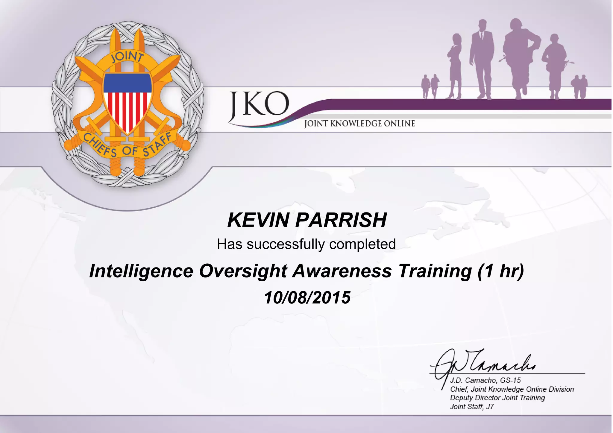 Joint Intelligence Oversight Awareness Training | PDF