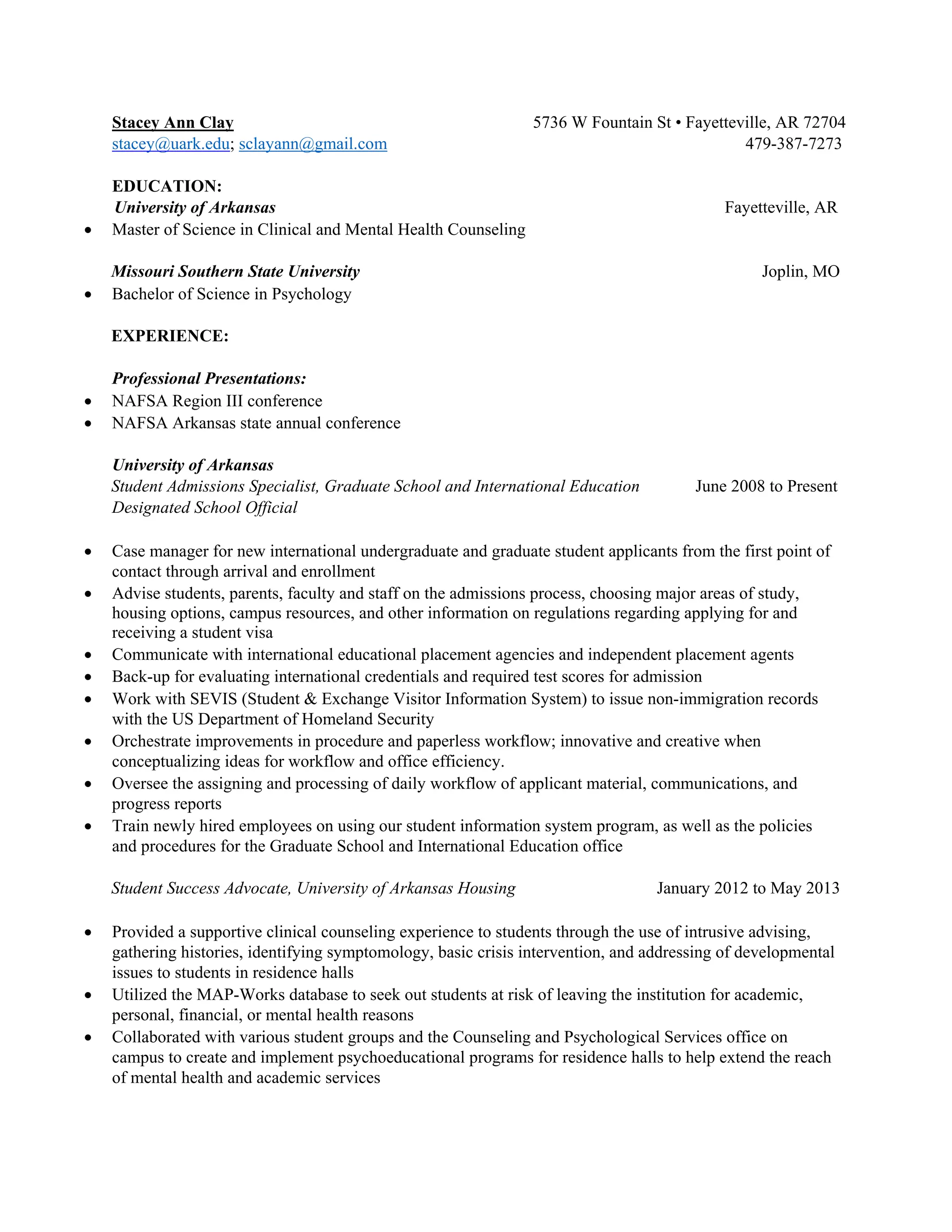 Clay,Stacey-Resume | PDF