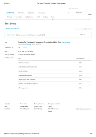 TestScore-Translation | PDF