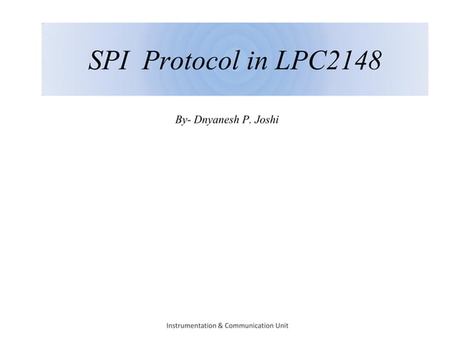 SPI Protocol in LPC2148 | PDF
