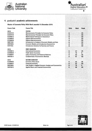 ANU Transcript | PDF