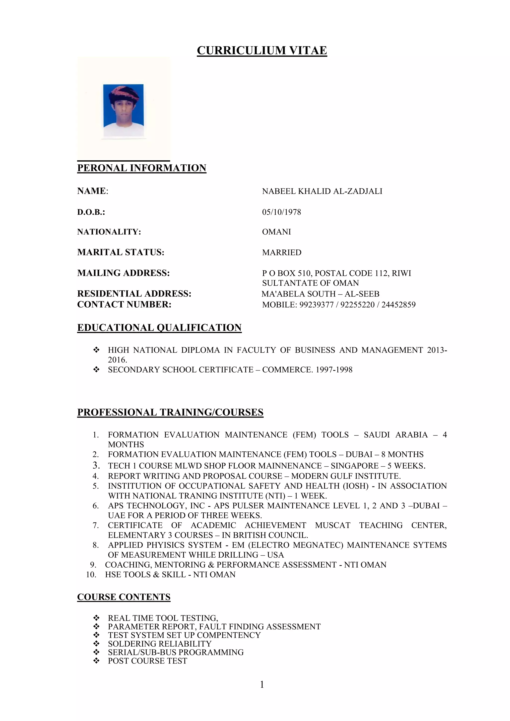 CURRICULIUM VITAE-NABEEL (04) | PDF