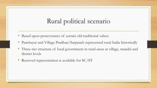 The Rural Social and political scenario (presentation) | PPTX