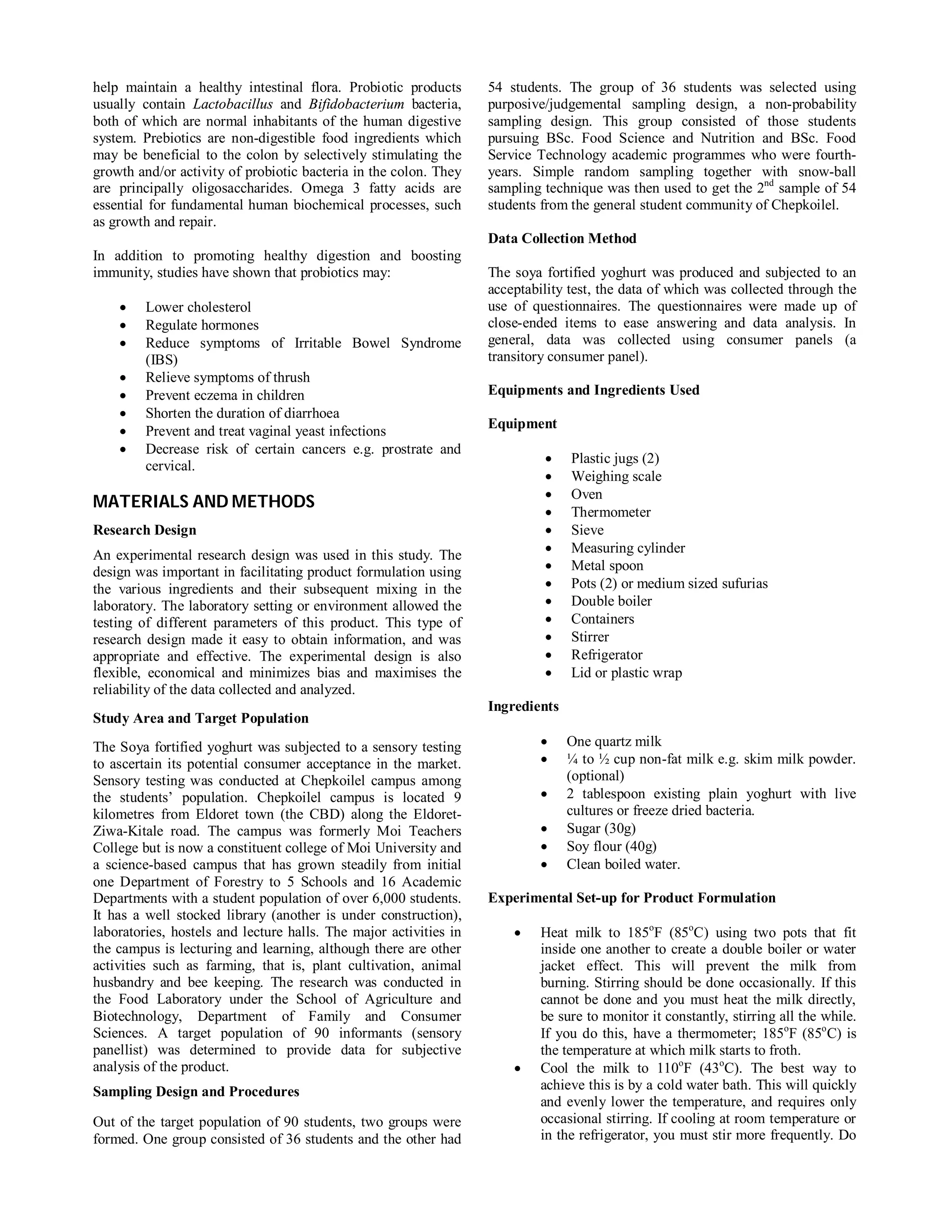 Paper Presented-Soya Fortified Yorghurt | PDF