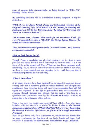 Awareness of Prana | DOCX