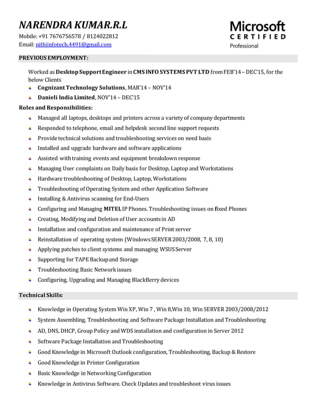 Naren RESUME | PDF