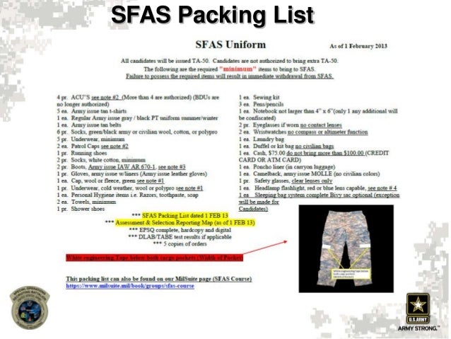 SFAS Outbrief (8 feb 2013)