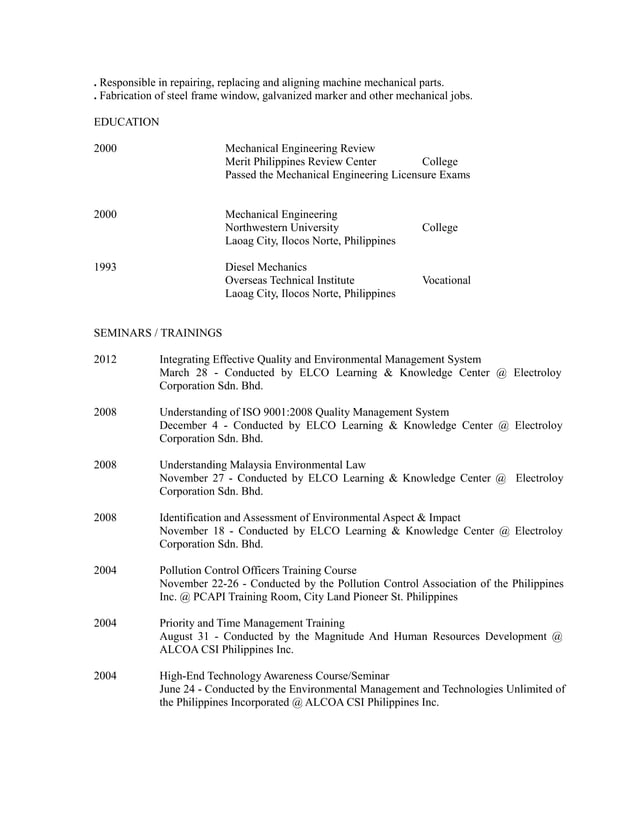 Resume(sherwin) | PDF