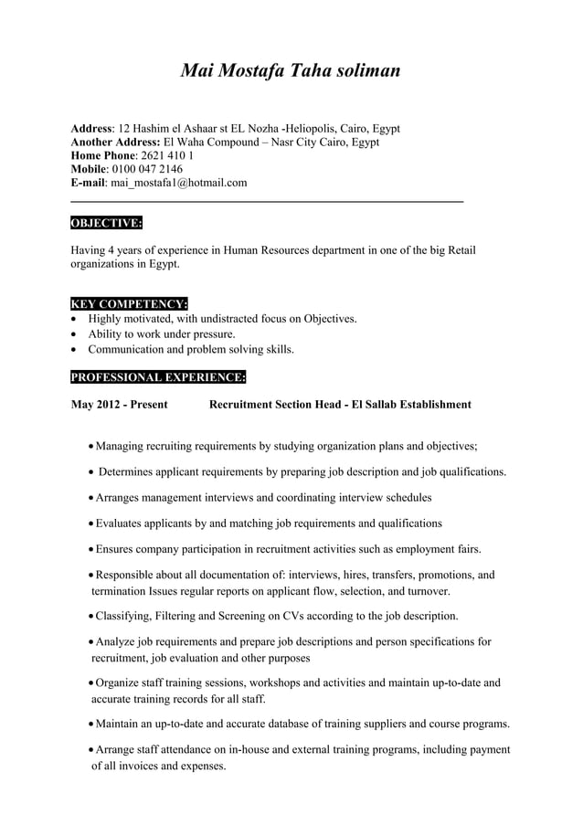 Mai Mostafa_CV (1) | PDF