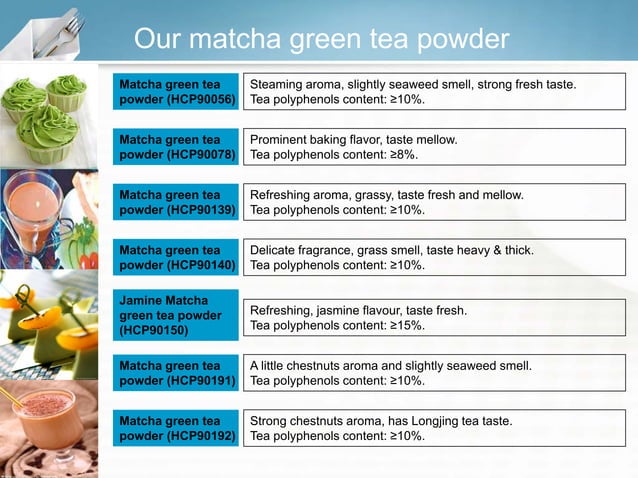 Matcha introduction-Shenzhen Huacheng (E-herb) | PPT