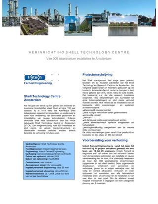 Herinricihting 900 labaratorium installaties Shell | PDF