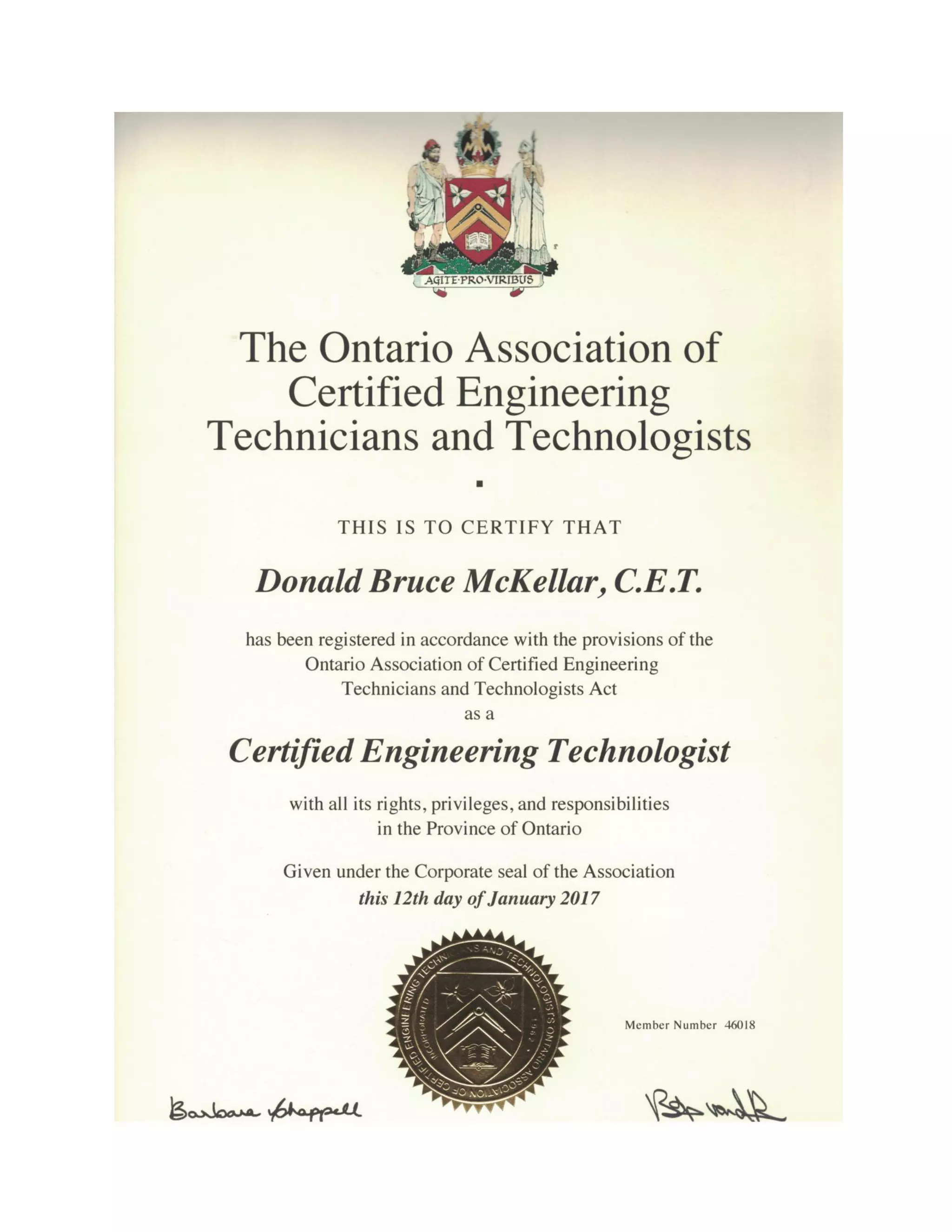 C E T Technologist certificate occett feb 4 2017 | PDF