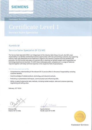 SSS Level 1 Certificate | PDF