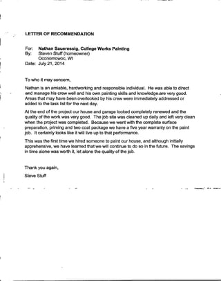 Reference Letters | PDF