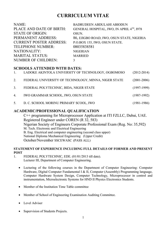 BADRUDEEN CURRICULUM VITAE | DOC