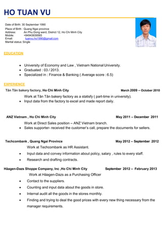 HO TUAN VU_Resume | PDF