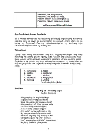 Grade 8 Learning Module in Filipino - Complete | PDF