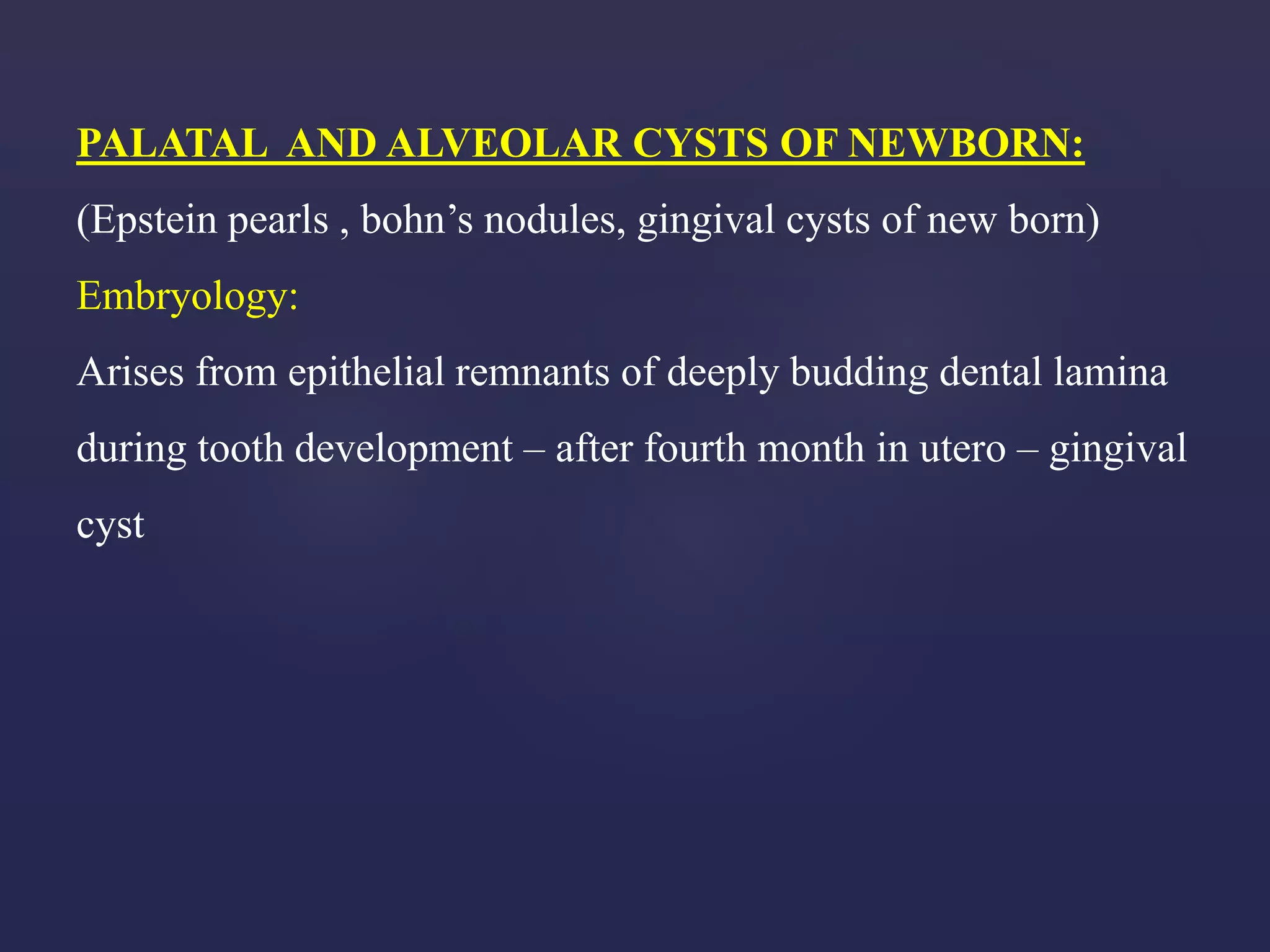 Fissural cysts of oral cavity | PPTX