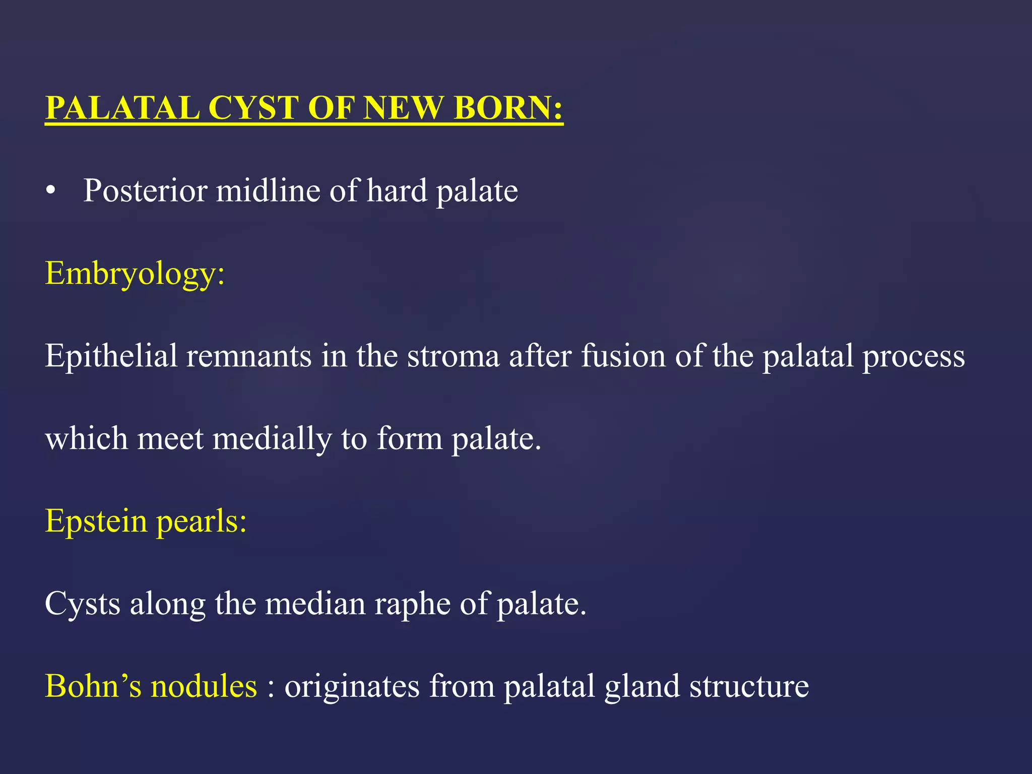 Fissural cysts of oral cavity | PPTX