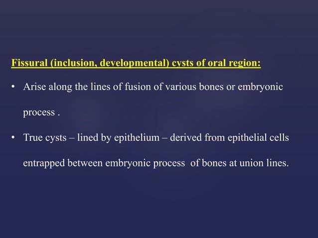 Fissural cysts of oral cavity | PPTX
