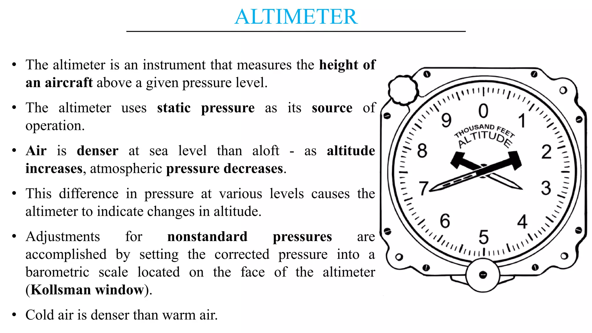 Primary Flight Instruments | Flight Mechanics | GATE Aerospace | PPTX