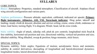 Primary Flight Instruments | Flight Mechanics | GATE Aerospace | PPTX