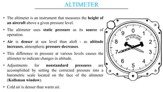 Primary Flight Instruments | Flight Mechanics | GATE Aerospace | PPTX