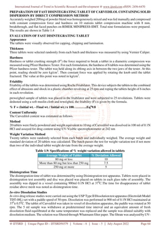 Formulation and Evaluation of Fast Disintegrating Tablet of Solid ...
