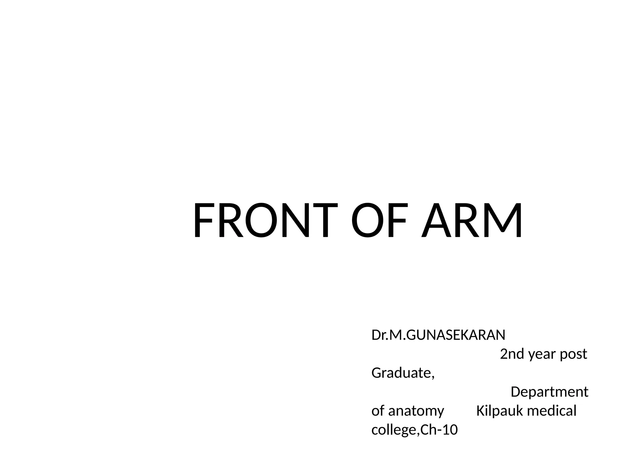 upper limb- anterior compartment of the arm | PPT