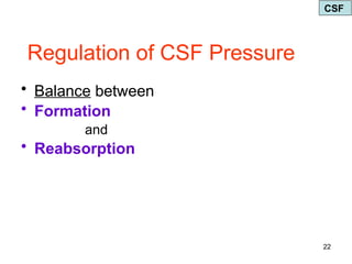 Cerebrospinal Fluid and Function of CSF in human body | PPTX
