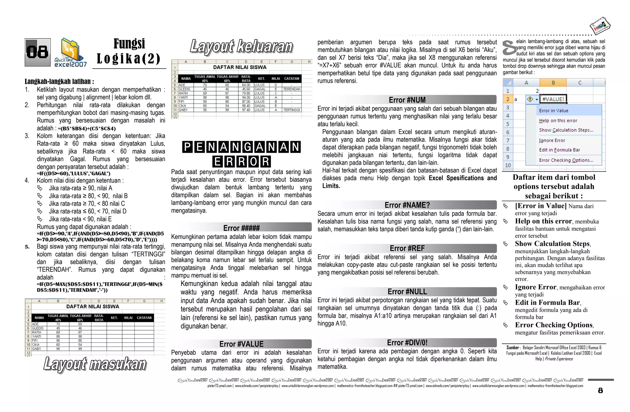 Fungsi Logika di Excel (2) | PDF