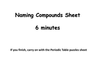Compounds and Equations | PPTX