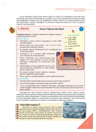 Yer kabugunu etkileyen levha hareketleri | PDF