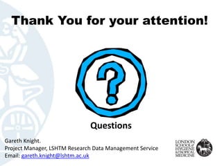 Gareth Knight: Building sustainability: Preserving research data ...