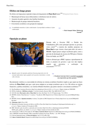 Planos econômicos do plano cruzado ao plano real | PDF