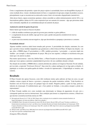 Planos econômicos do plano cruzado ao plano real | PDF