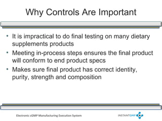 InstantGMP Compliance Series - Improving Quality through In-Process ...