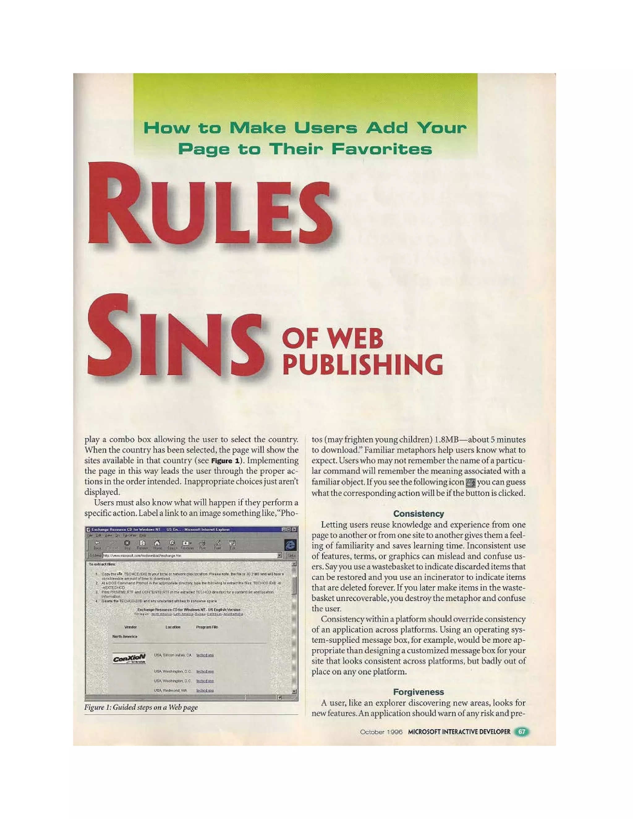 8 golden rules and 7 deadly sins of web publishing patrick duboys ...