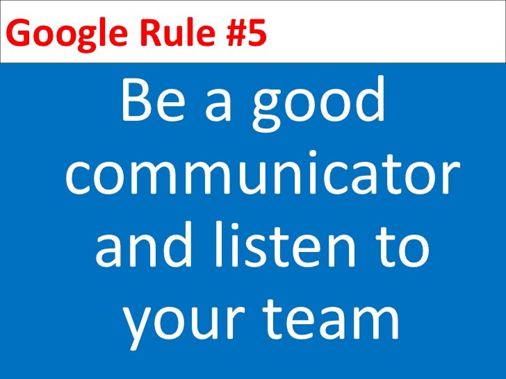 8 Google Rules for Managers